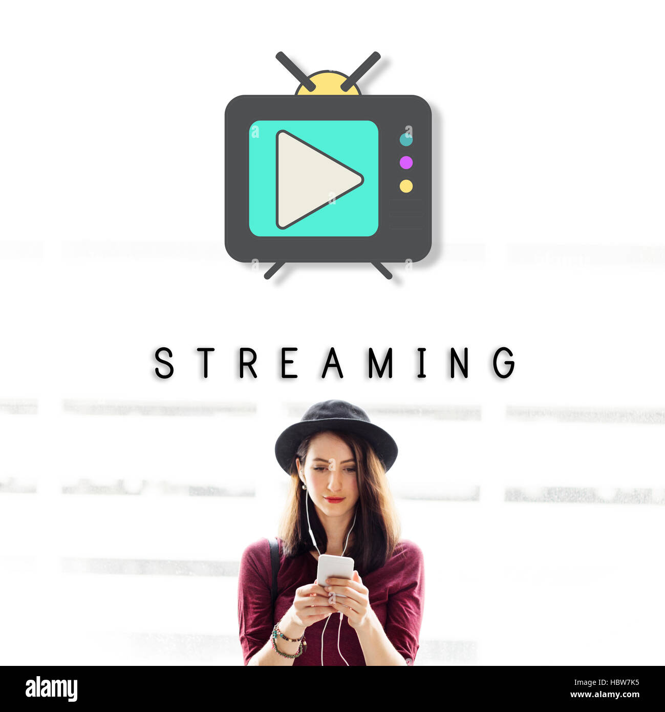 TV Play Button Media Entertainment Graphic Concept Stock Photo - Alamy