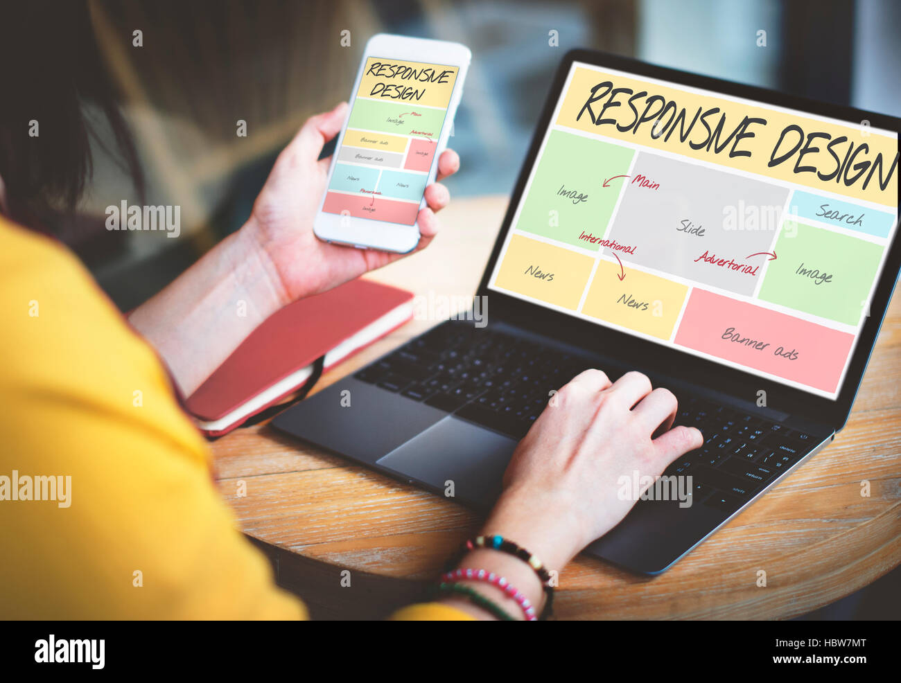 Responsive Design Layout Software Concept Stock Photo - Alamy