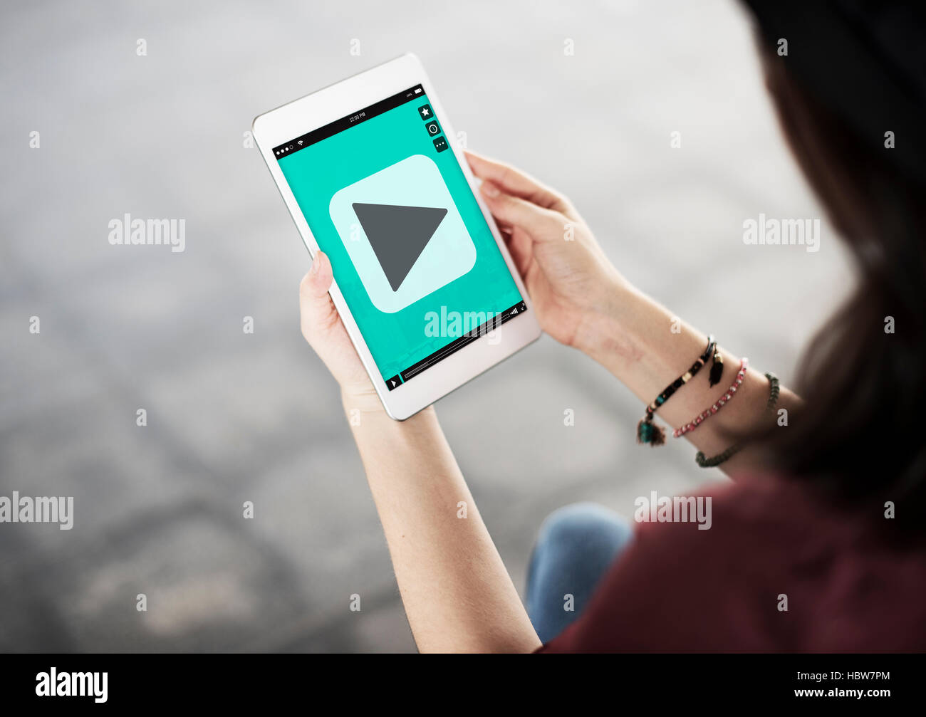 Play Audio Multimedia Digital Entertainment Concept Stock Photo - Alamy