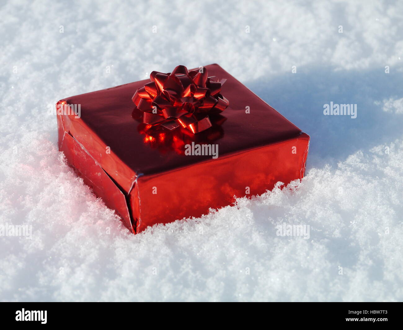 Wrapped Christmas Package Stock Photo - Alamy