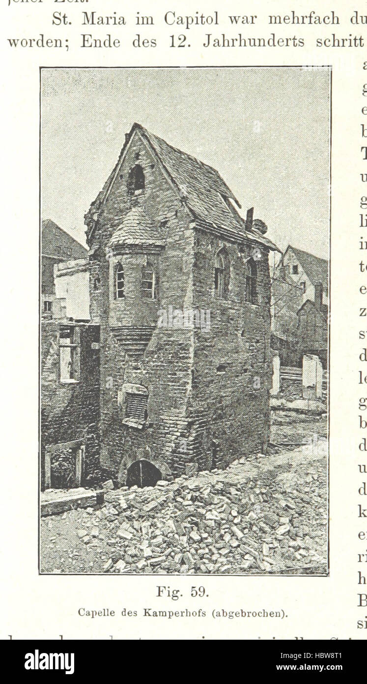 This image from page 108 of 'Koeln und seine Bauten' depicts ...