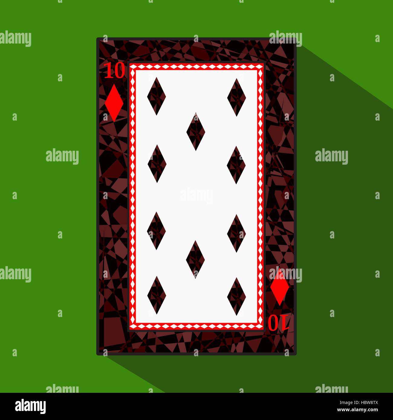 Ten of diamonds playing card Stock Vector Images - Alamy