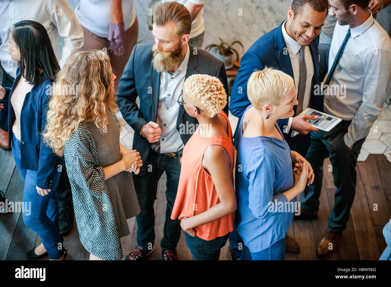 Party People Communication Talking Happiness Concept Stock Photo - Alamy