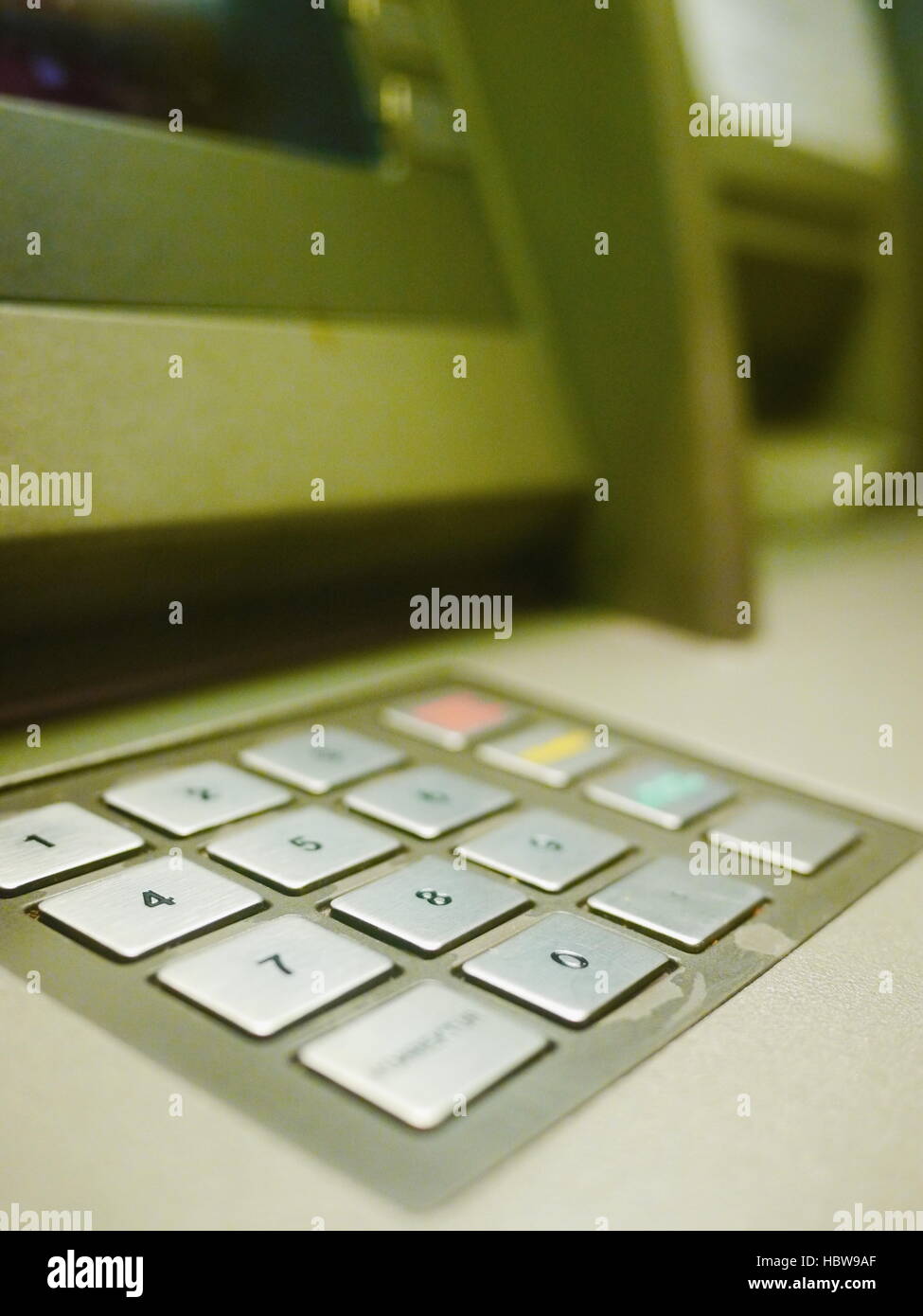 Hand Using ATM Keyboard Stock Photo - Alamy