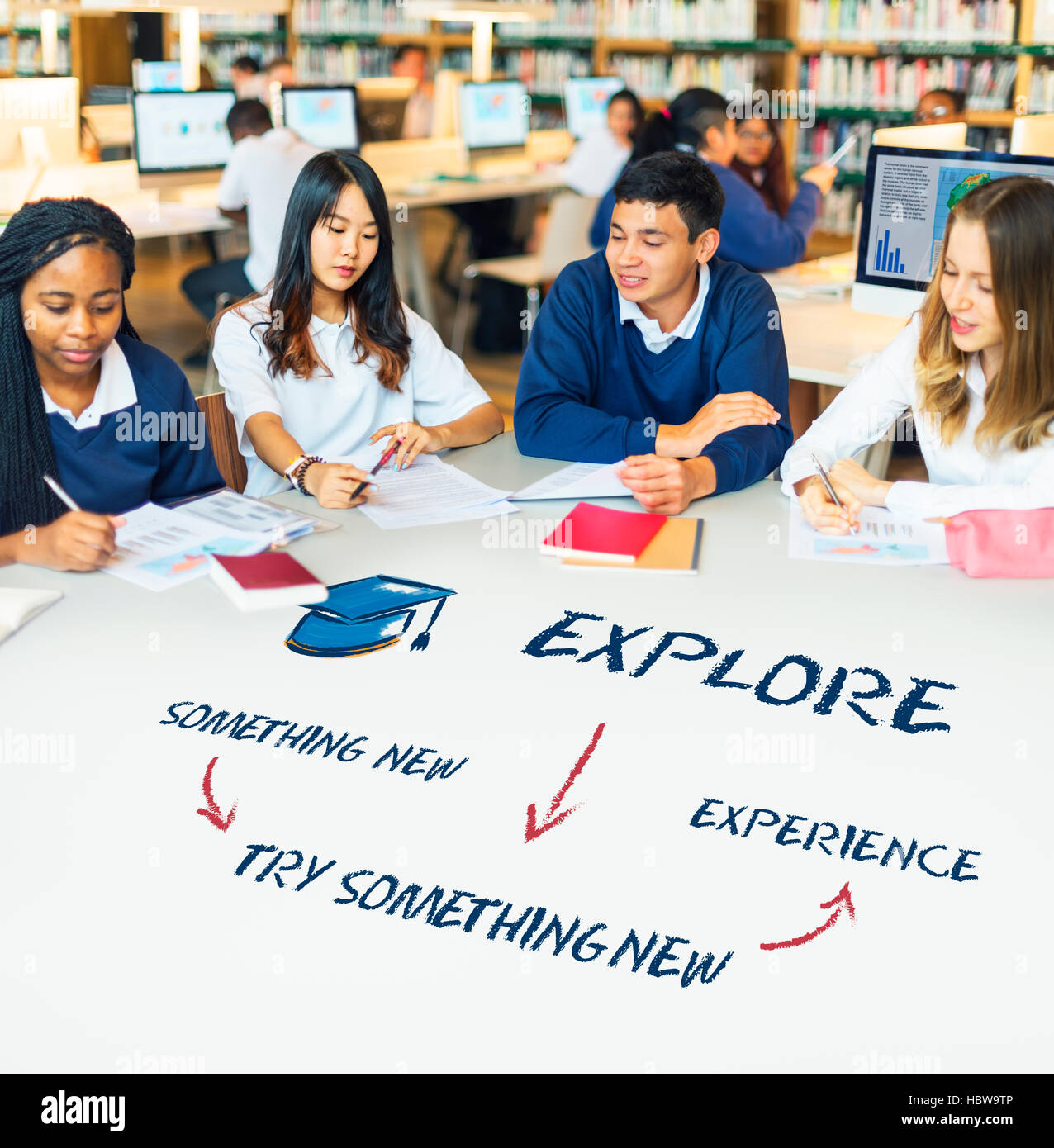 Academic Education Explore Knowledge Graphic Concept Stock Photo - Alamy