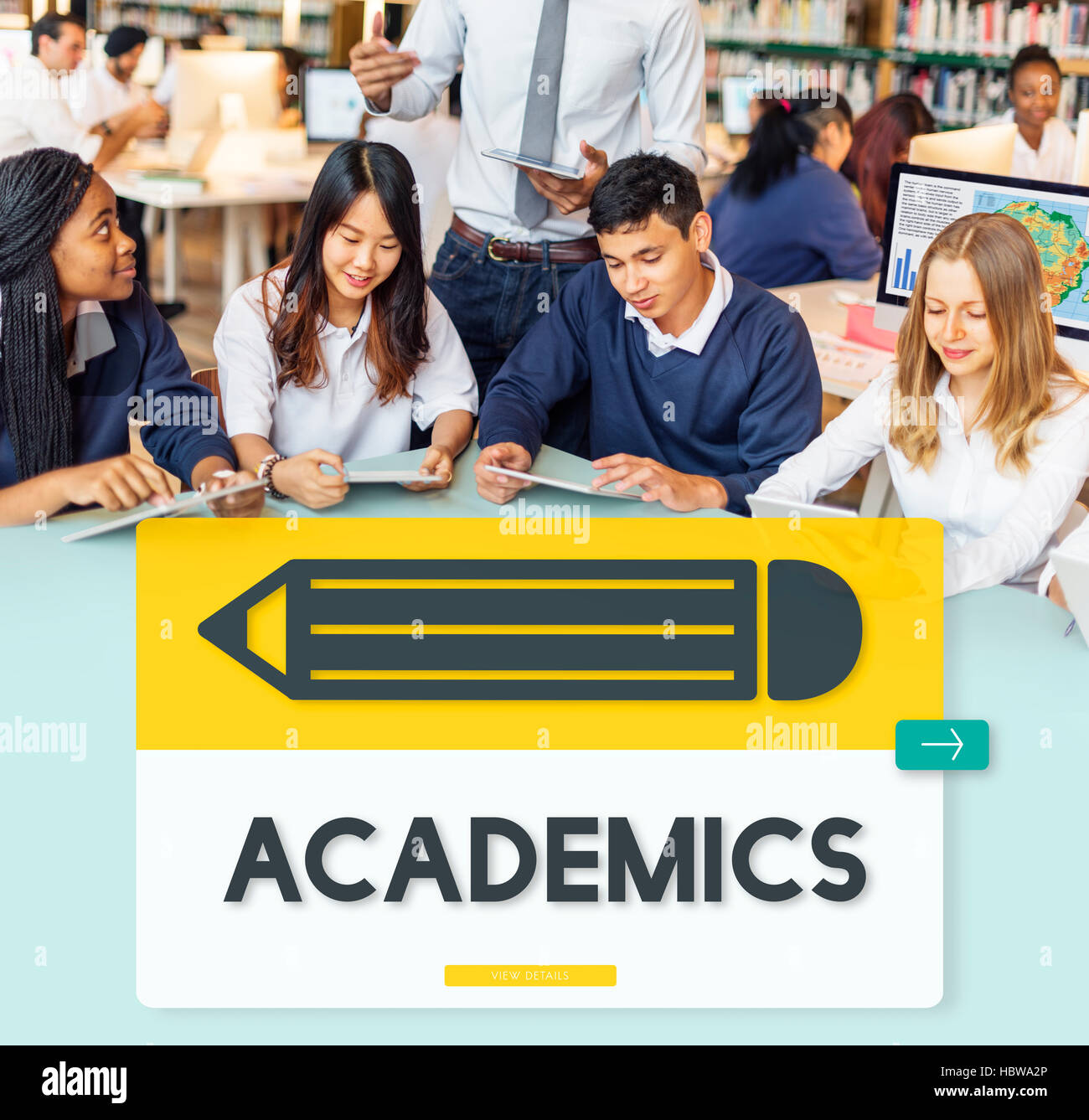 Pencil Education Study Academics Learning Graphic Concept Stock Photo ...