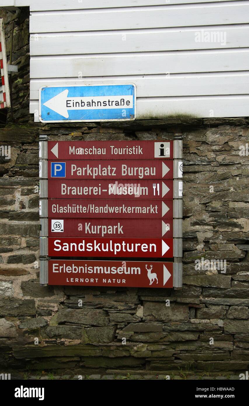 Tourism markers traffic signs hi-res stock photography and images - Alamy