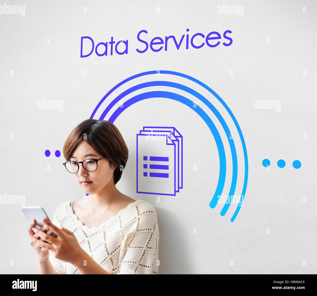 Data Information Documents Icon Concept Stock Photo - Alamy
