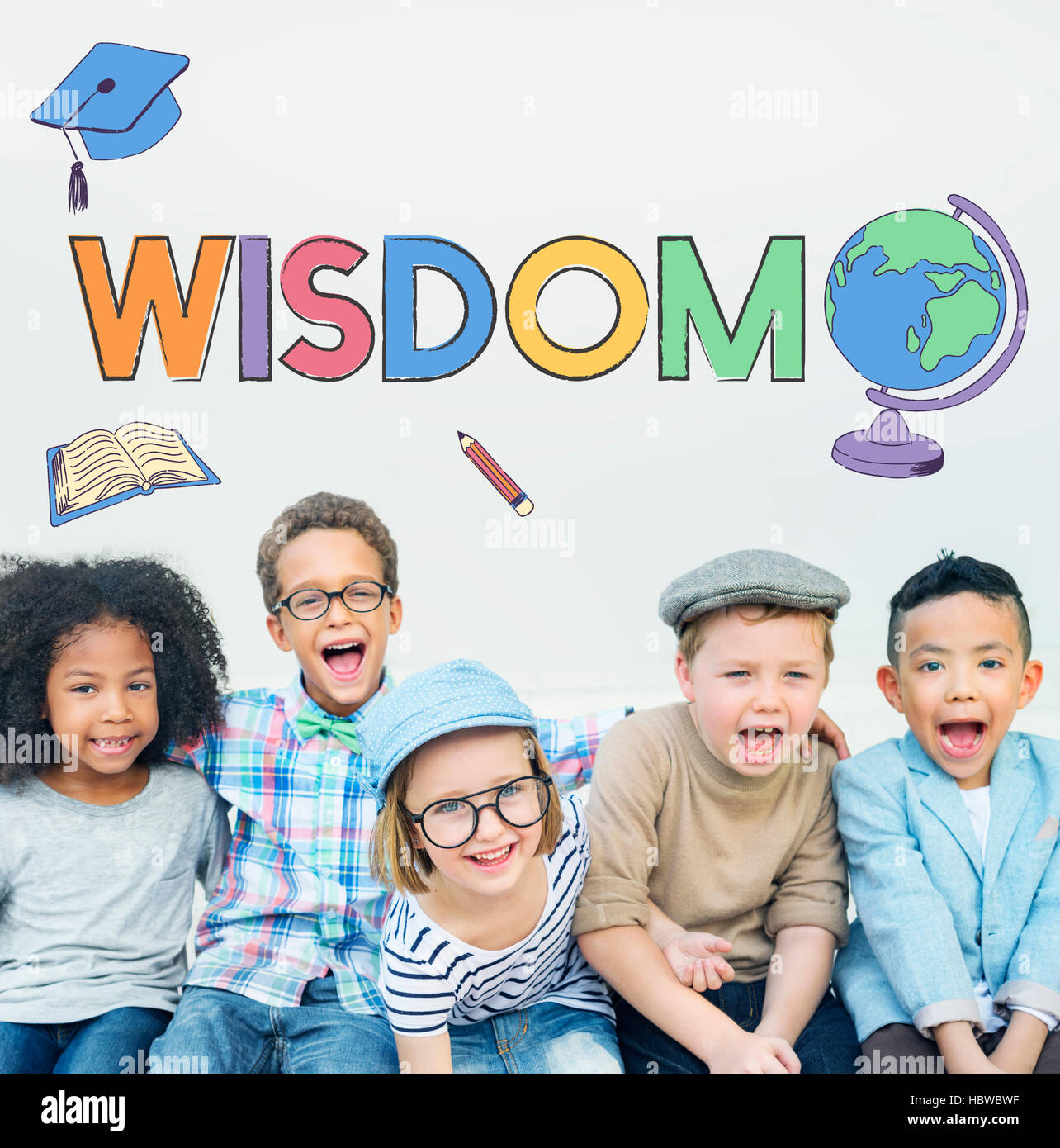 School Academic Learning Kids Graphic Concept Stock Photo - Alamy