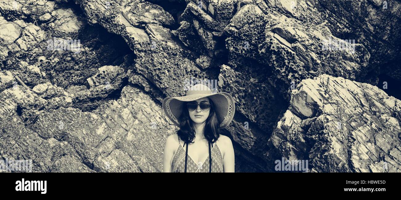 Girl Camera Photographer Focus Shooting Nature Concept Stock Photo - Alamy