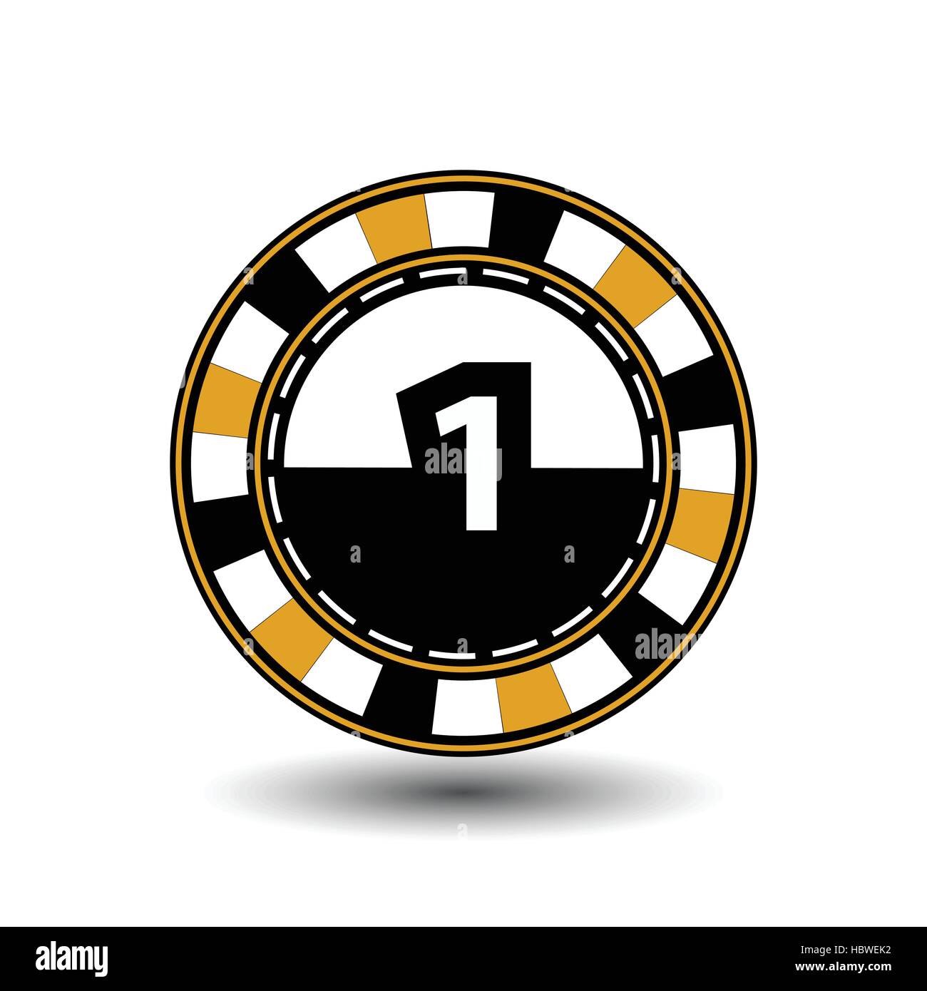 chips for poker yelloy a suit one figure and a white dotted line the ...