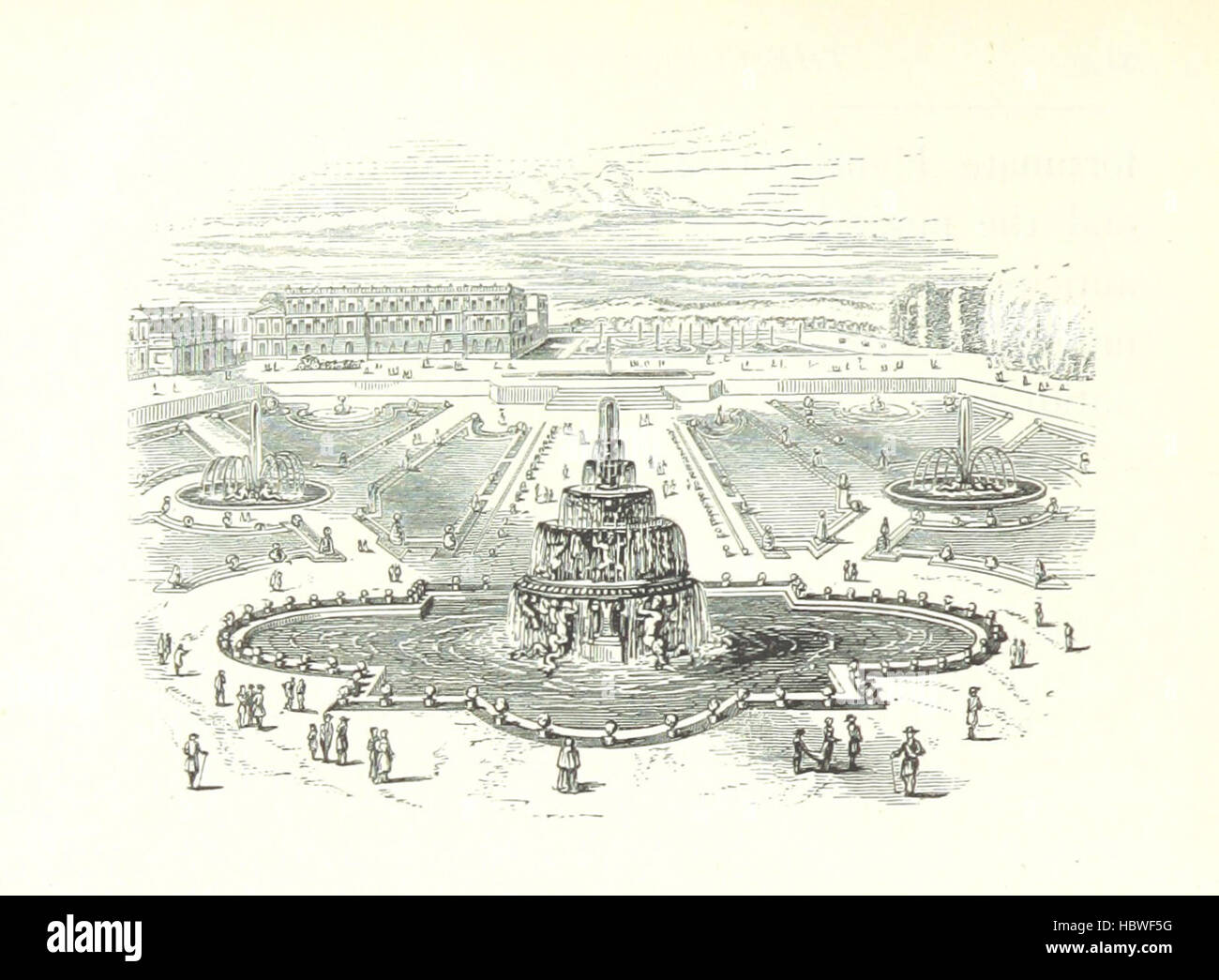 Illustration showing Louis XIV and the court of France in the ...