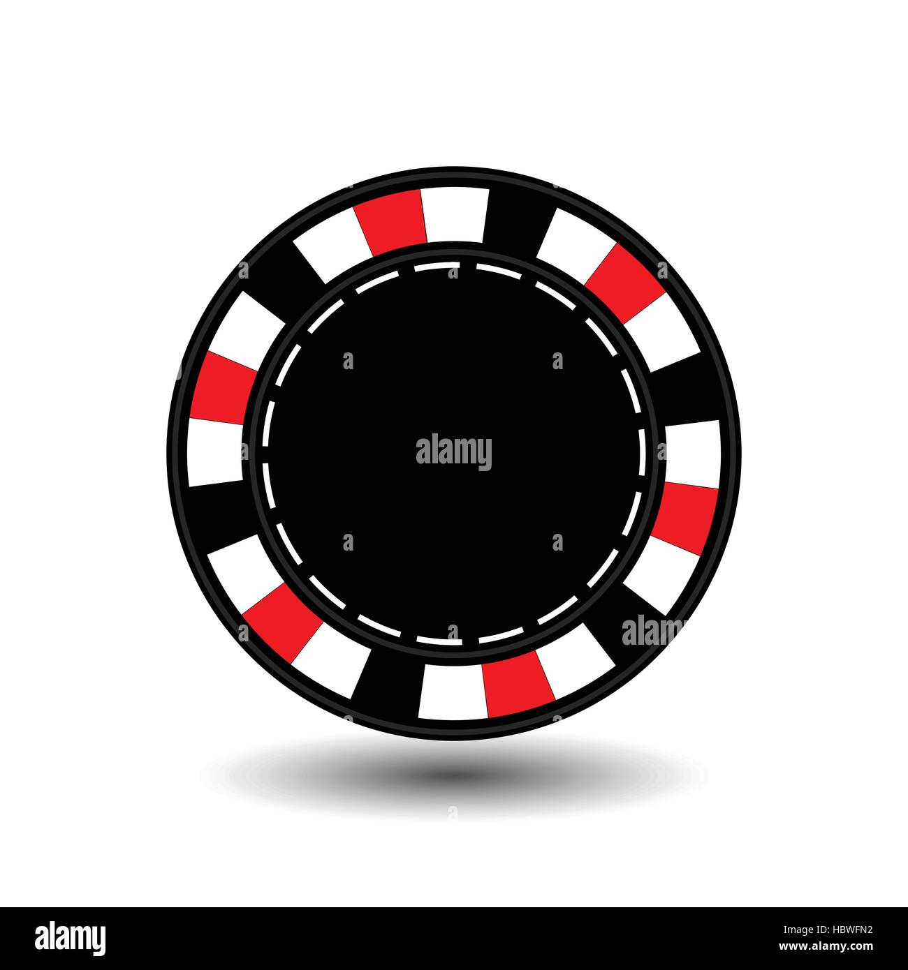 chips for poker red empty and a white dotted line the line. an icon on ...