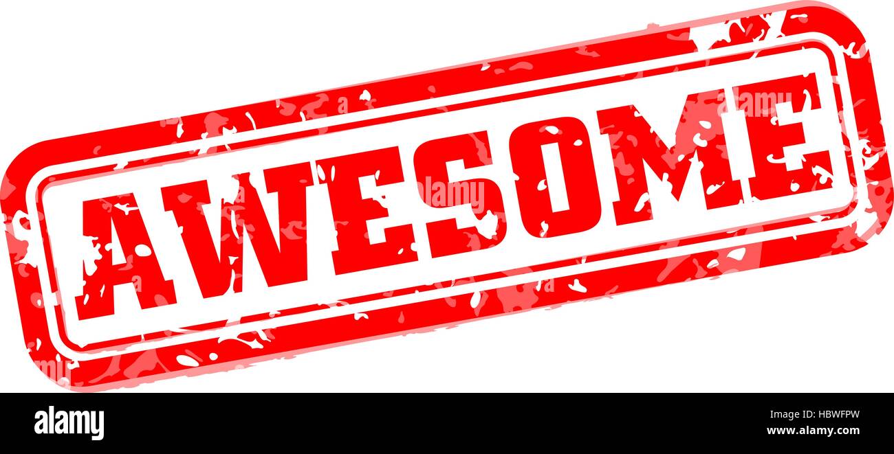 Awesome rubber stamp Stock Vector Image & Art - Alamy