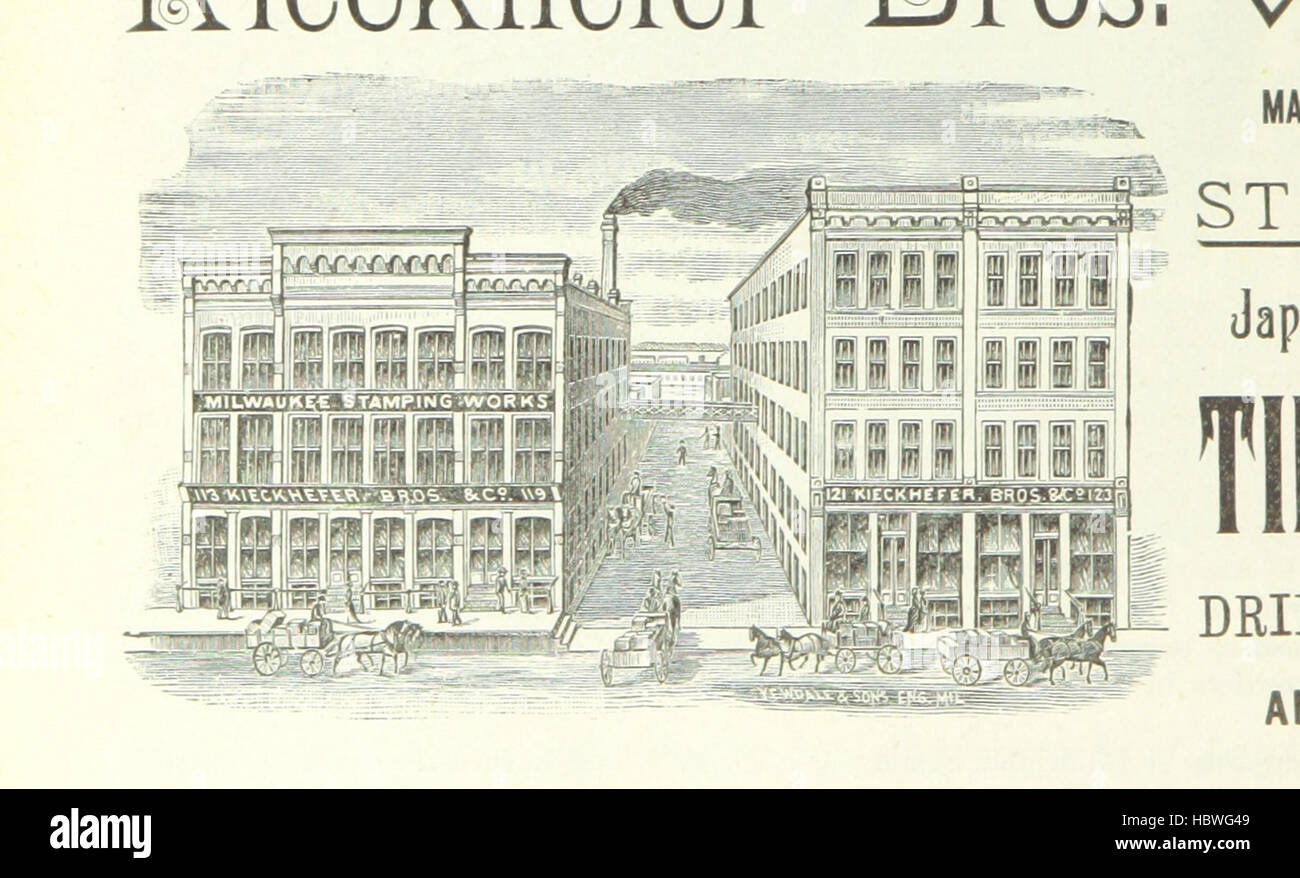 This illustration depicts Milwaukee’s historical development, including ...