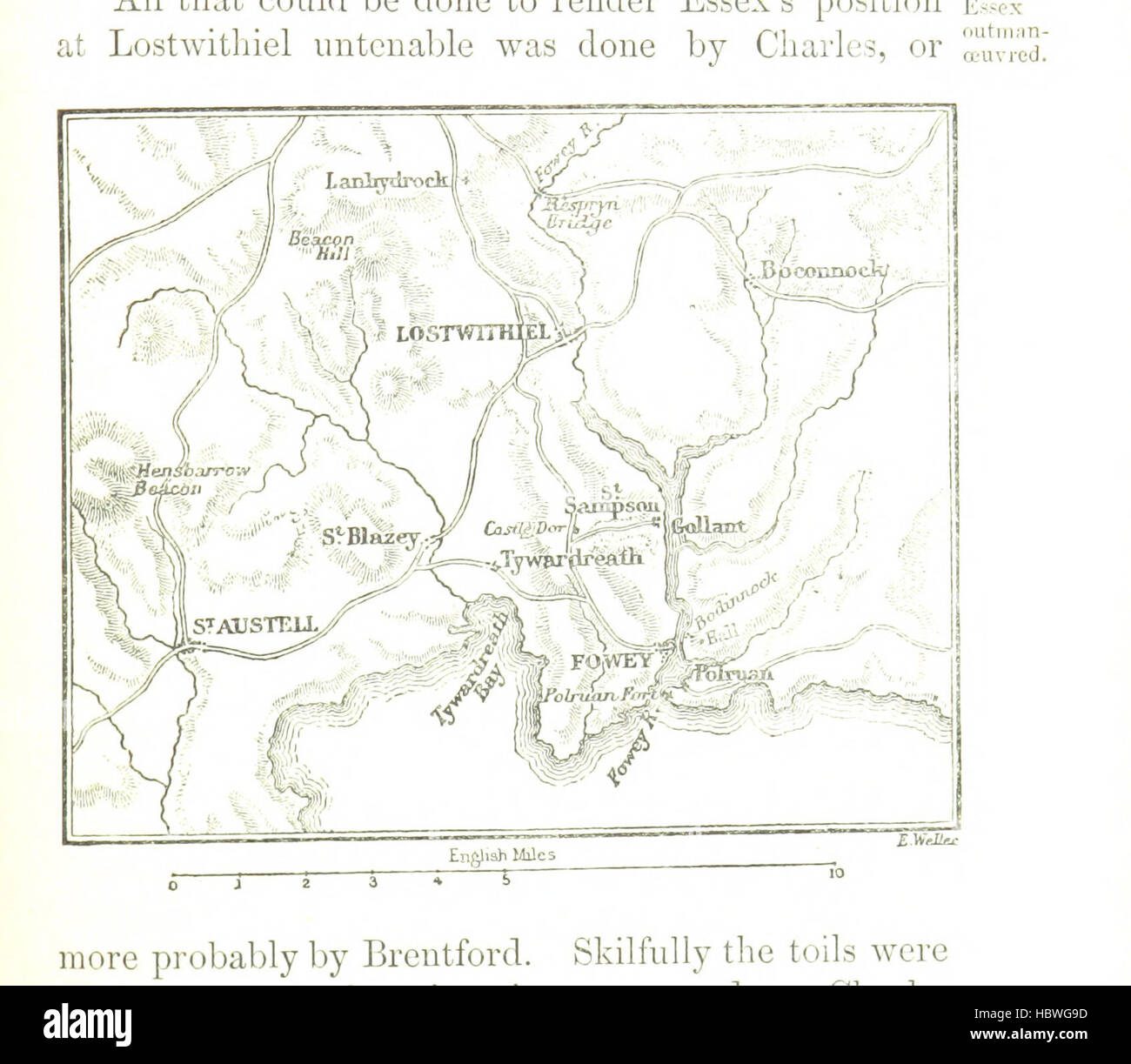 Lostwithiel map hi-res stock photography and images - Alamy
