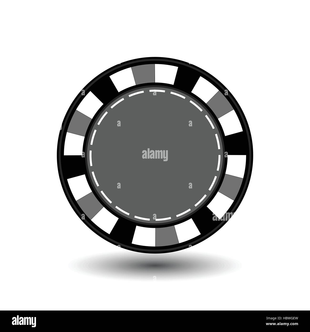 chips for poker grey in the middle a round and white dotted line the ...