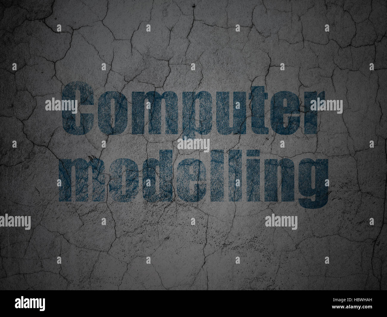 Science concept: Computer Modelling on grunge wall background Stock ...