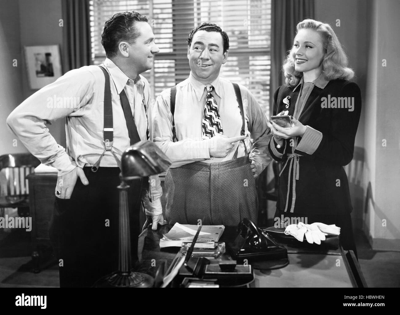 GENIUS AT WORK, from left, Wally Brown, Alan Carney, Anne Jeffreys ...