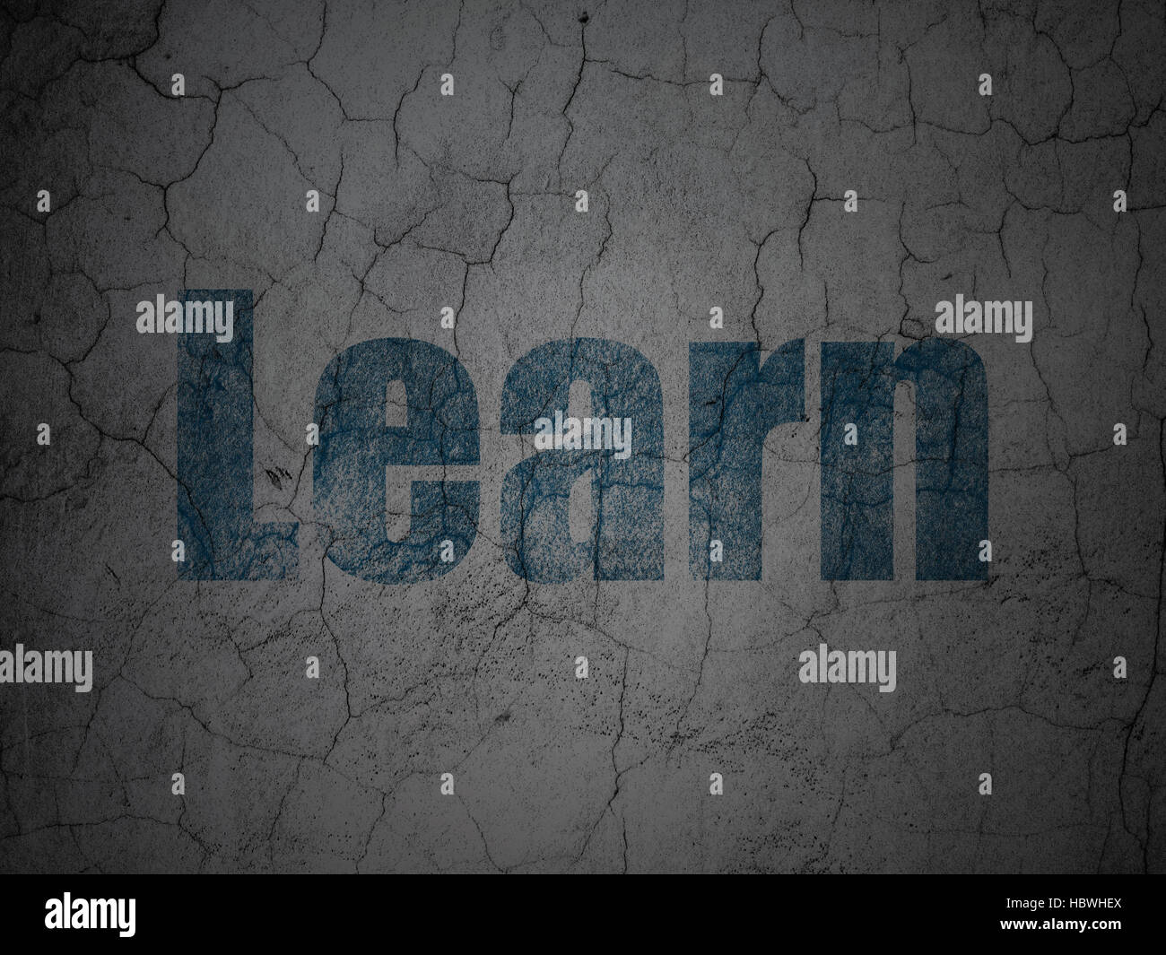 Education concept: Learn on grunge wall background Stock Photo - Alamy