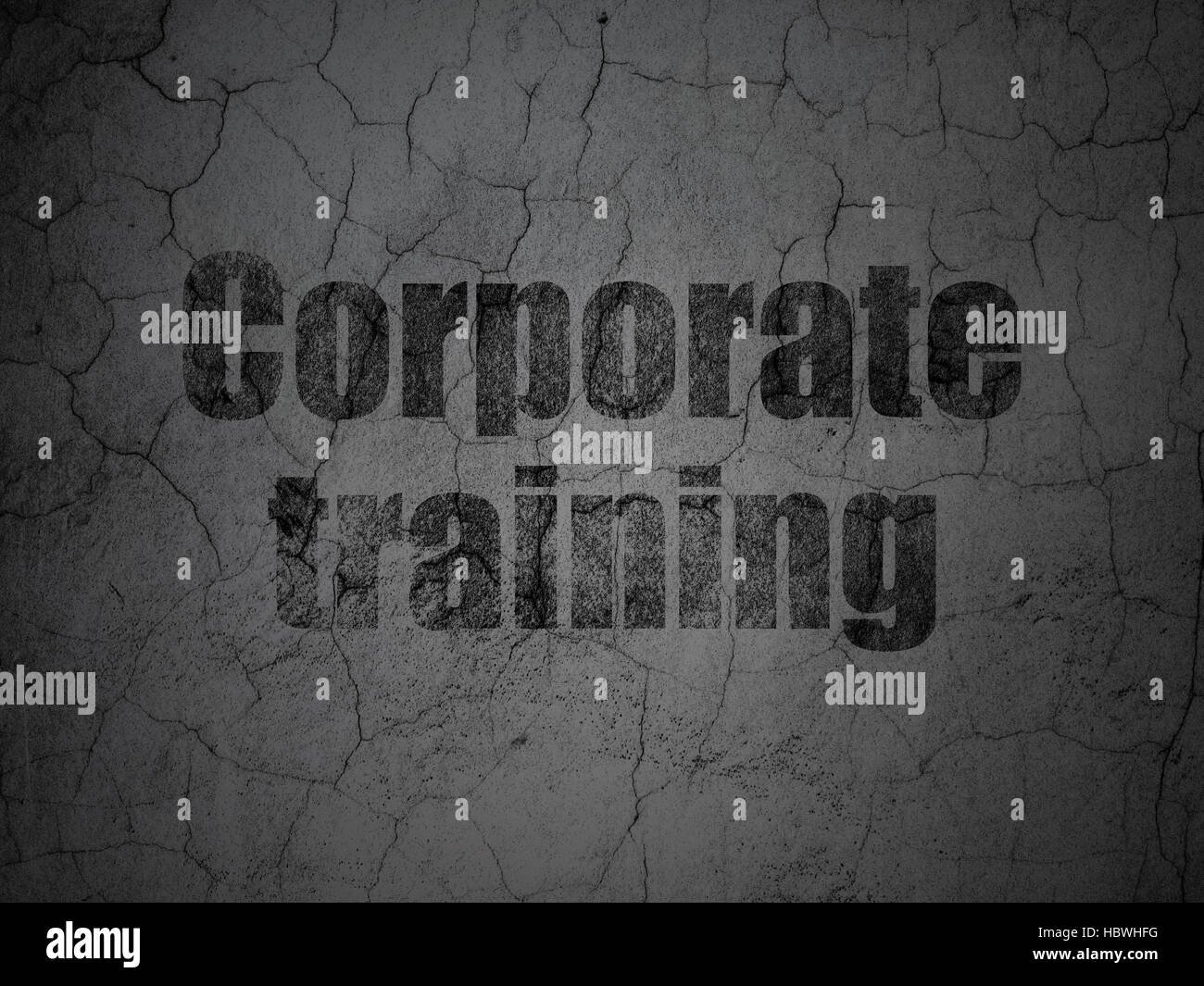 Education concept: Corporate Training on grunge wall background Stock ...