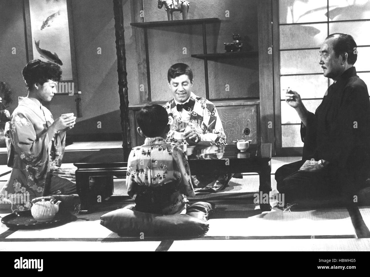 THE GEISHA BOY, Jerry Lewis (center), Sessue Hayakawa (right), 1958 ...
