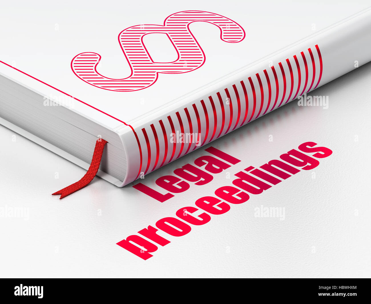 Law concept: book Paragraph, Legal Proceedings on white background ...