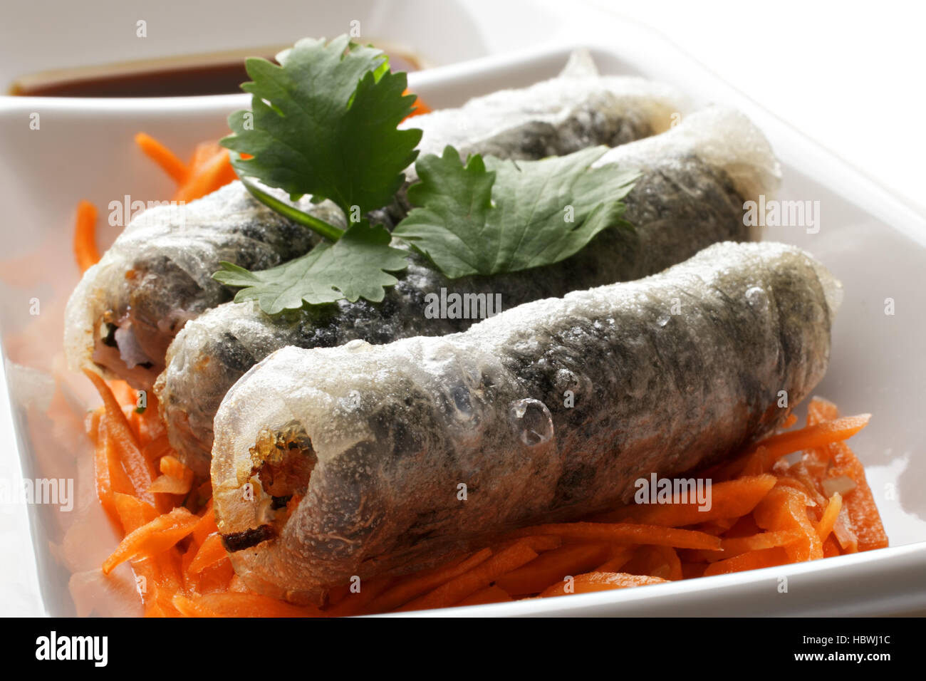 Spring rolls closeup Stock Photo - Alamy