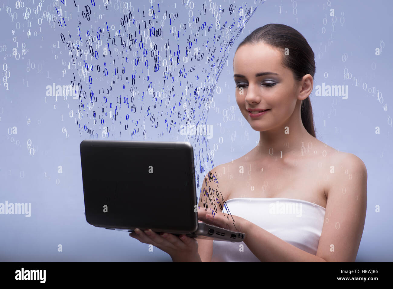 Woman in business computing concept Stock Photo - Alamy