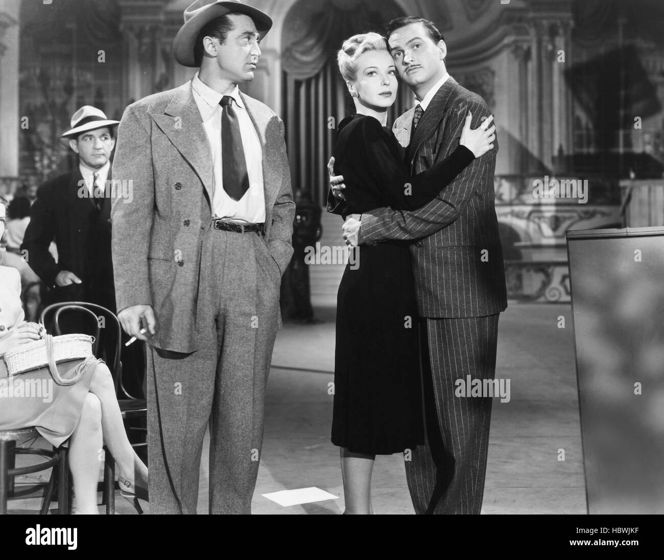 THE GENTLEMAN MISBEHAVES, front from left: Sheldon Leonard, Hillary ...