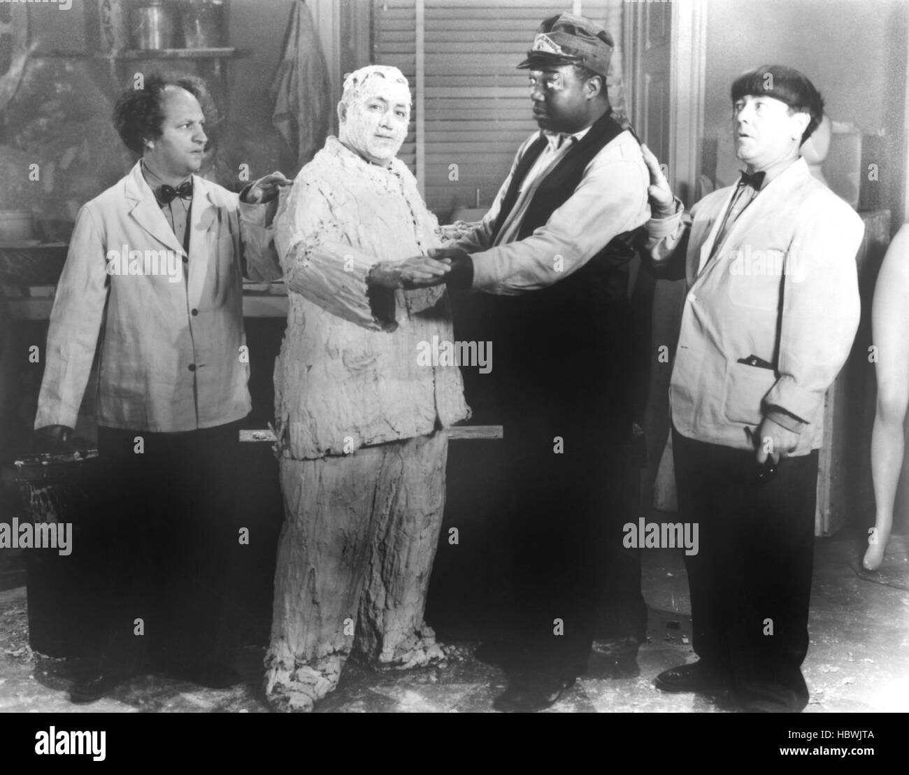 GEM OF A JAM, Larry Fine, Curly Howard, Dudley Dickerson, Moe Howard (The Three Stooges), 1943 ...