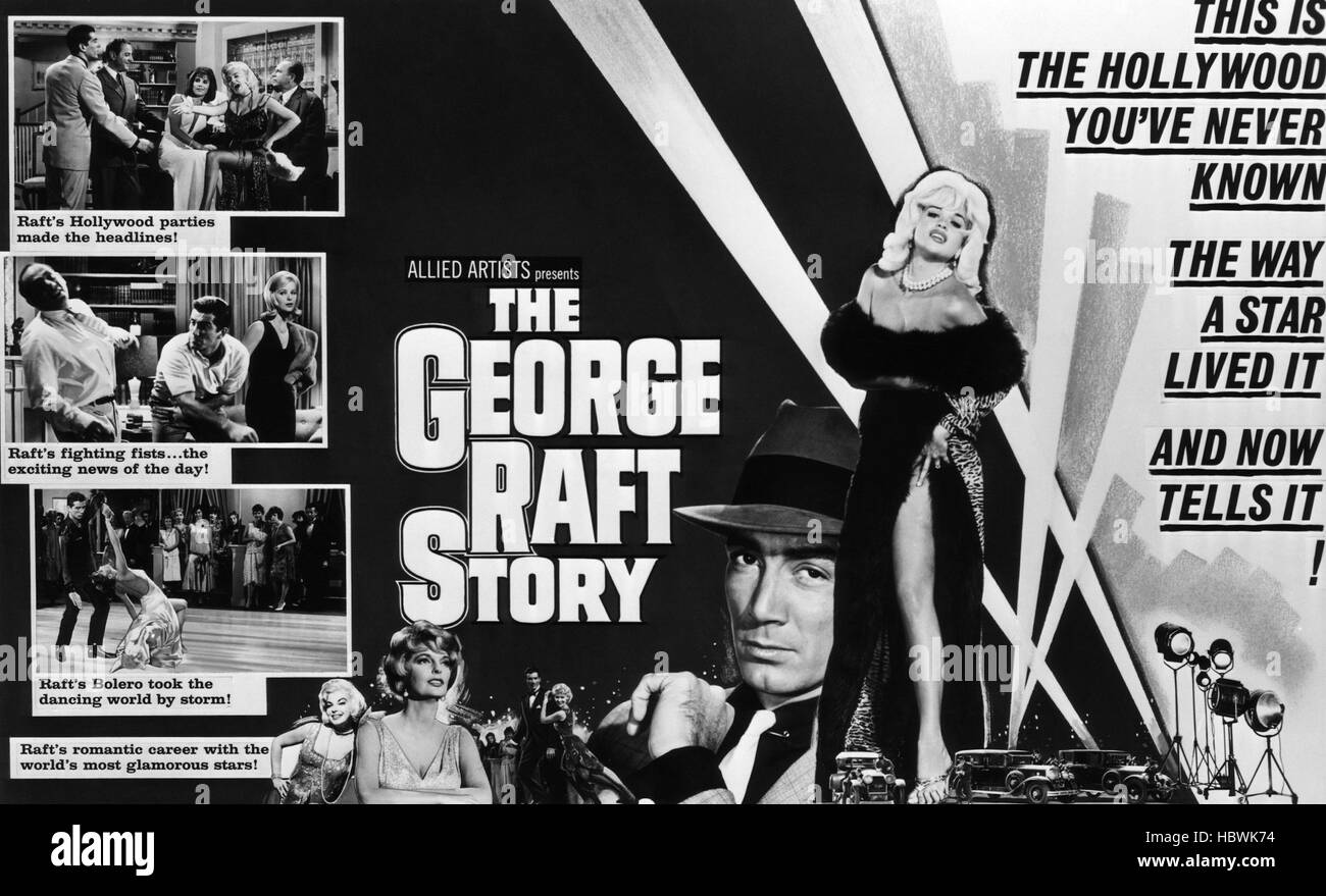 THE GEORGE RAFT STORY, Ray Danton, Jayne Mansfield, Barrie Chase ...