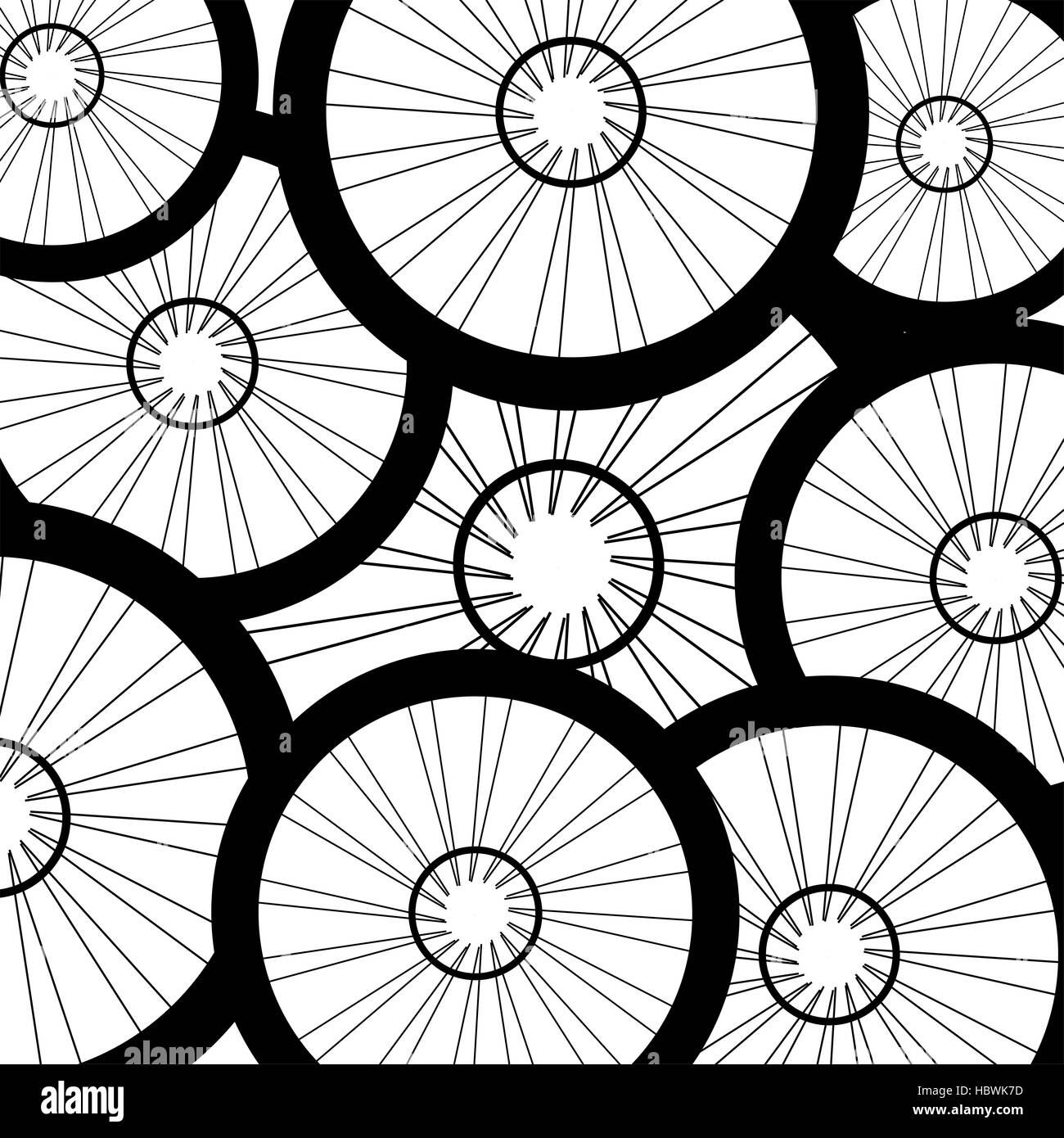 road and mountain bike wheels and tires pattern Stock Photo - Alamy