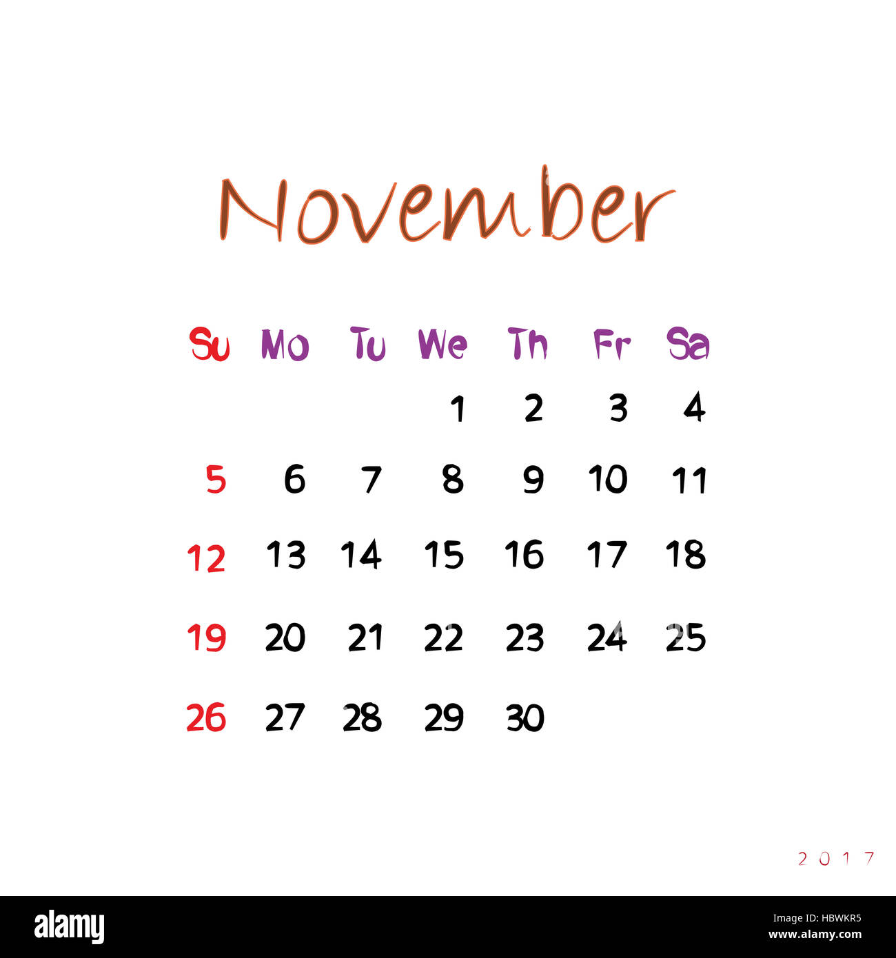 The month of november drawing hi-res stock photography and images - Alamy