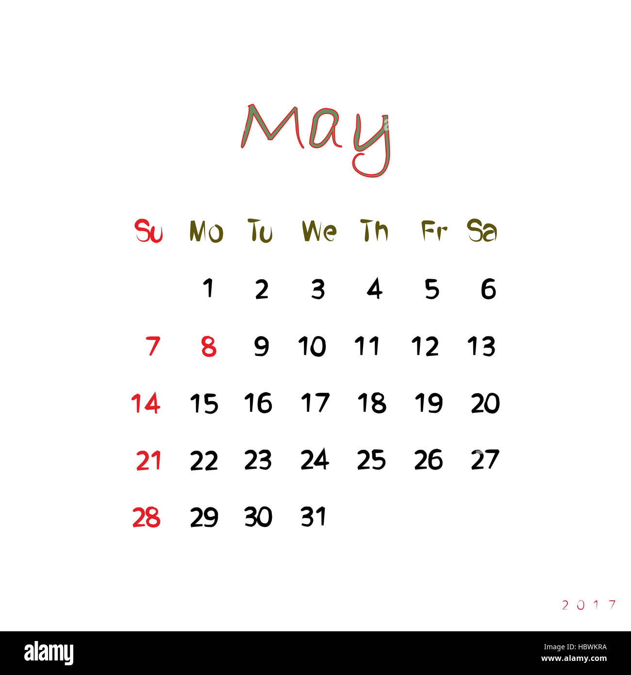 The month of may drawing hi-res stock photography and images - Alamy