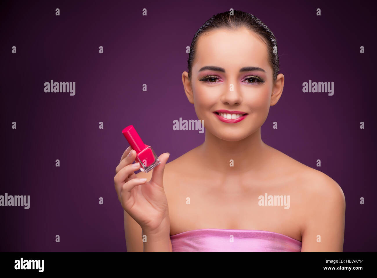 Beautiful woman in make up concept Stock Photo - Alamy
