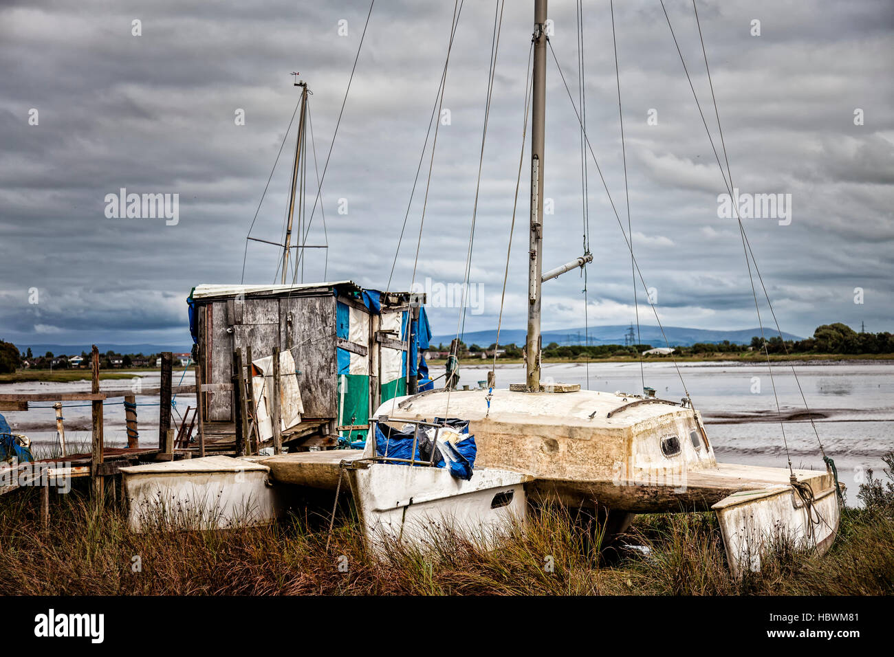 Boats of skippool creek Stock Photo - Alamy