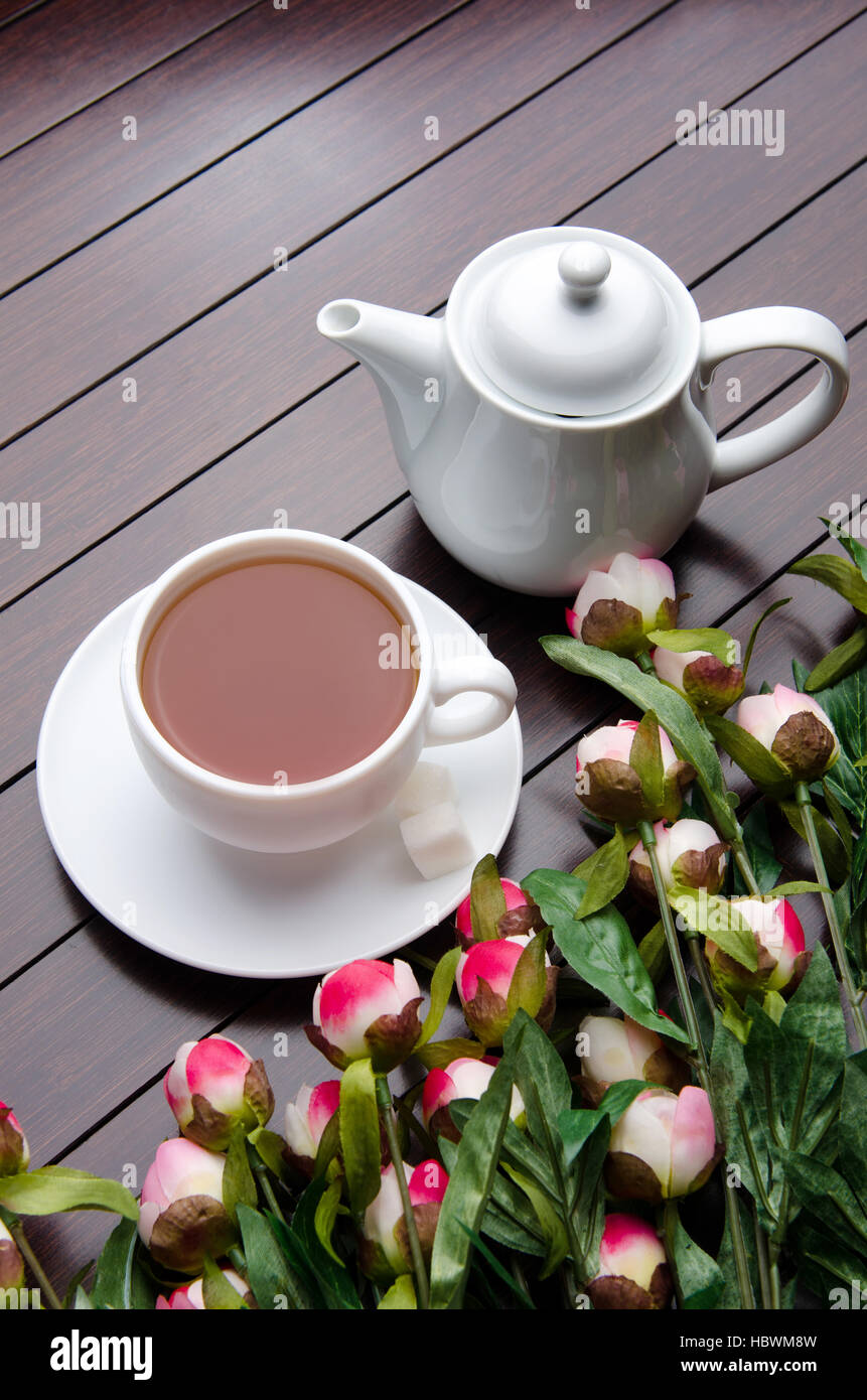Cup of tea in catering concept Stock Photo - Alamy