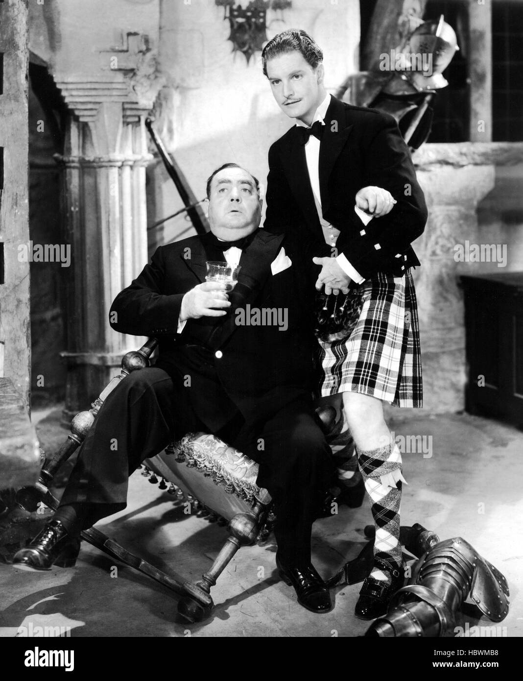 THE GHOST GOES WEST, Eugene Pallette, Robert Donat, 1935 Stock Photo ...