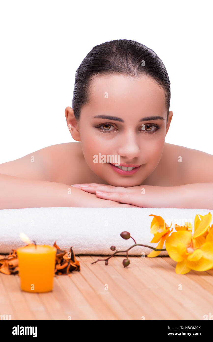 Woman in spa health concept Stock Photo - Alamy