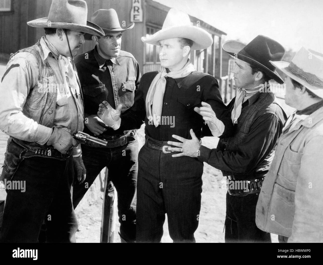GHOST PATROL, first and third from left: Slim Whitaker, Tim McCoy, 1936 ...