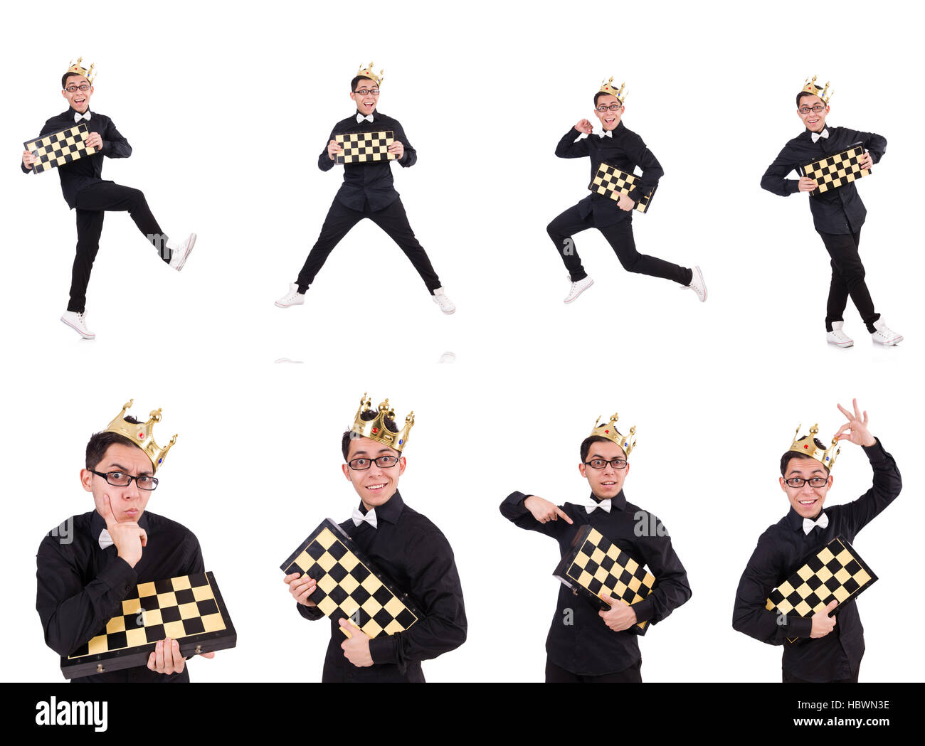 Funny chess player isolated on white Stock Photo - Alamy