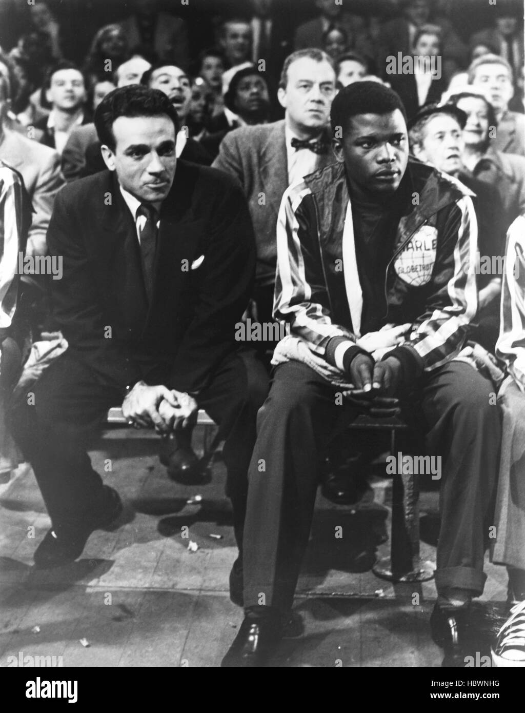 GO, MAN GO!, from left: Dane Clark, Edmon Ryan (rear), Sidney Poitier ...