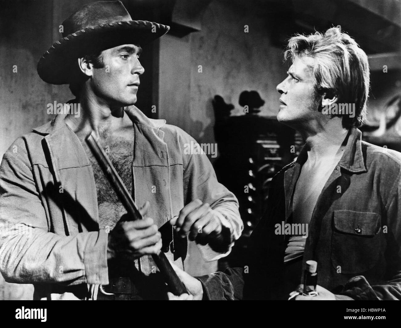 GOLD OF THE SEVEN SAINTS, Clint Walker, Roger Moore, 1961 Stock Photo ...