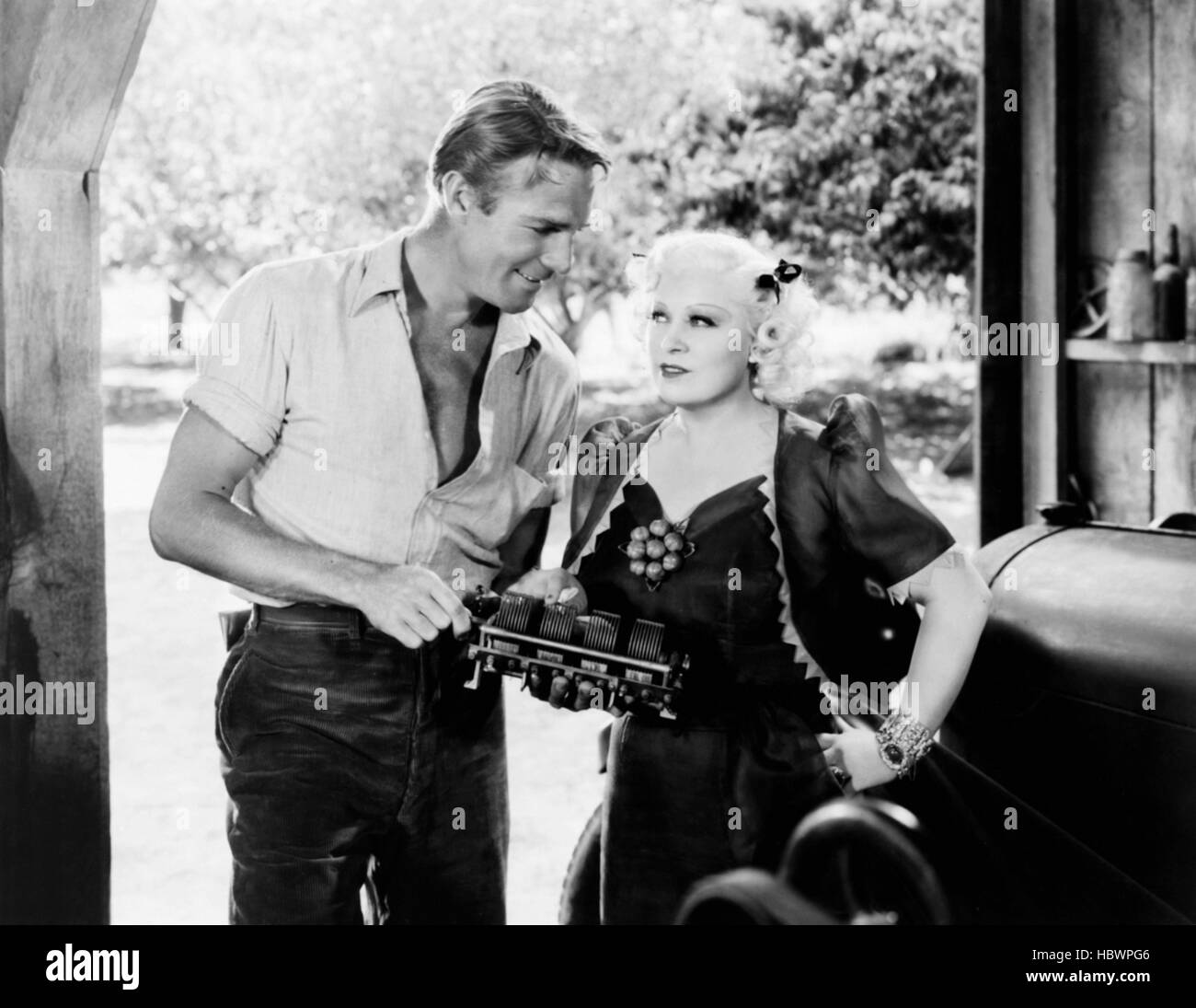 GO WEST YOUNG MAN, from left: Randolph Scott, Mae West, 1936 Stock Photo - Alamy