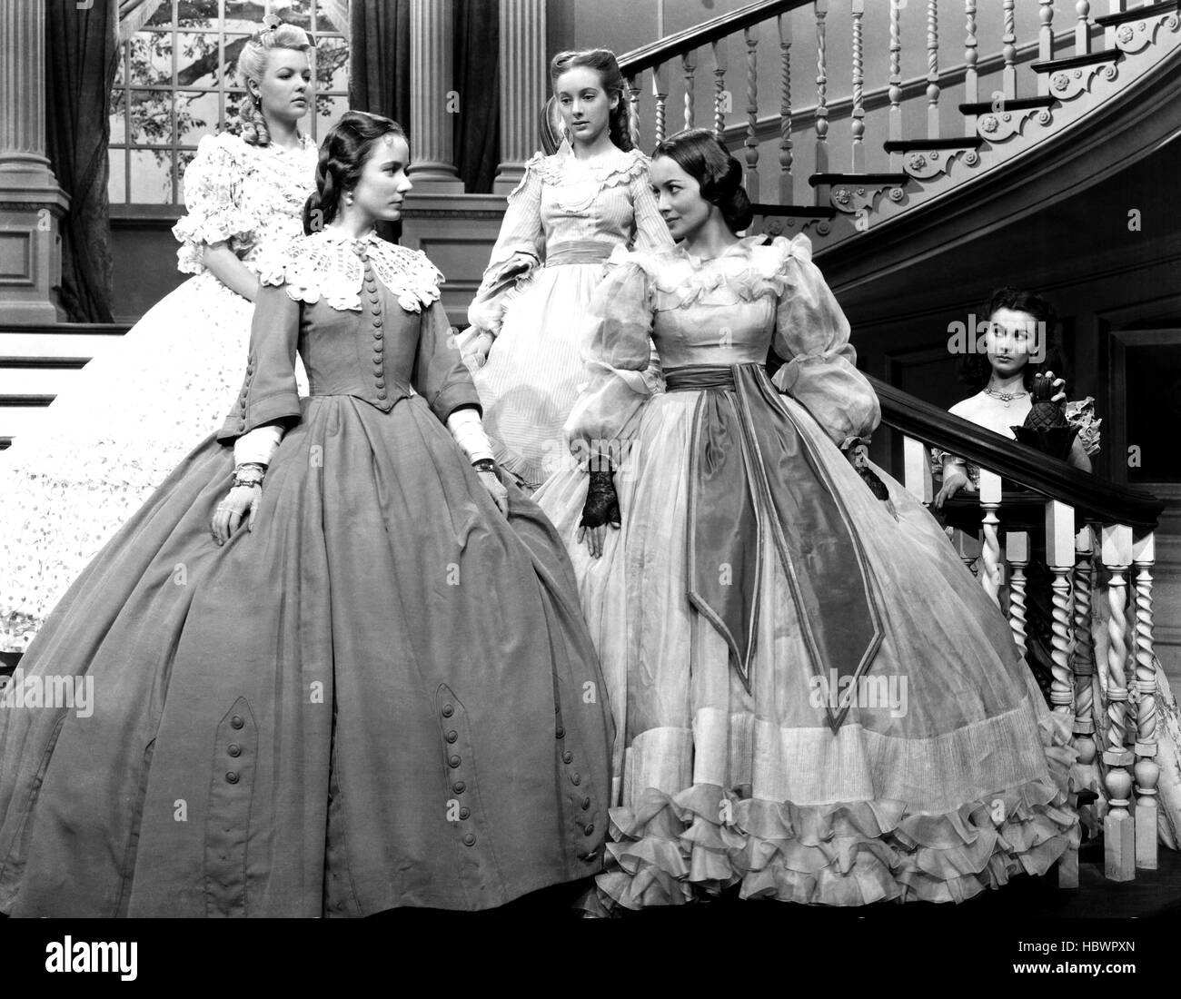 GONE WITH THE WIND, from left, Marjorie Reynolds, Alicia Rhett, Evelyn Keyes, Olivia de ...