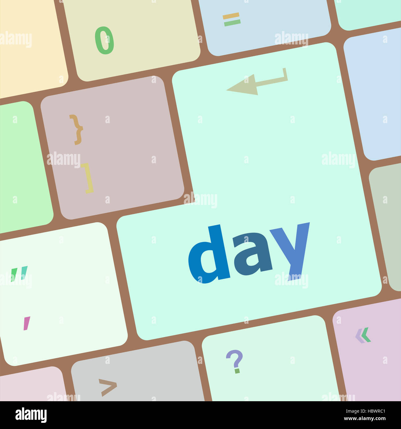 day button on computer pc keyboard key Stock Photo - Alamy