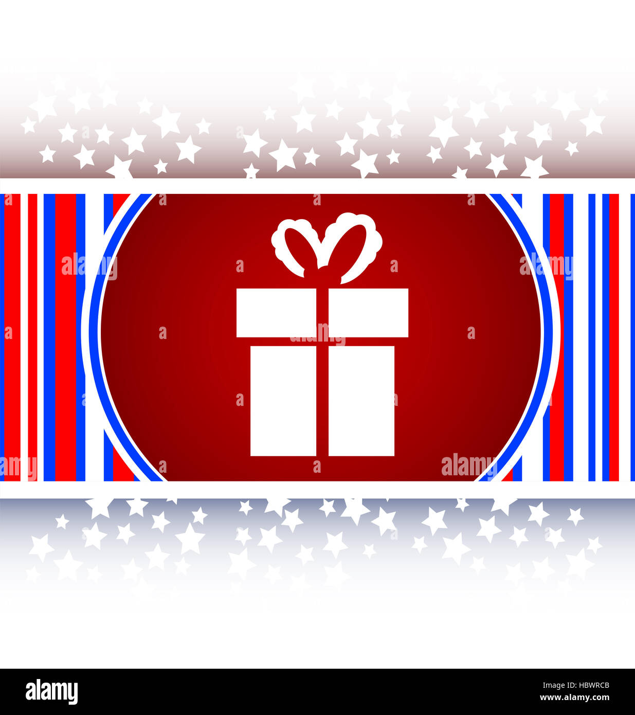Holiday gift box icon web button Stock Photo - Alamy