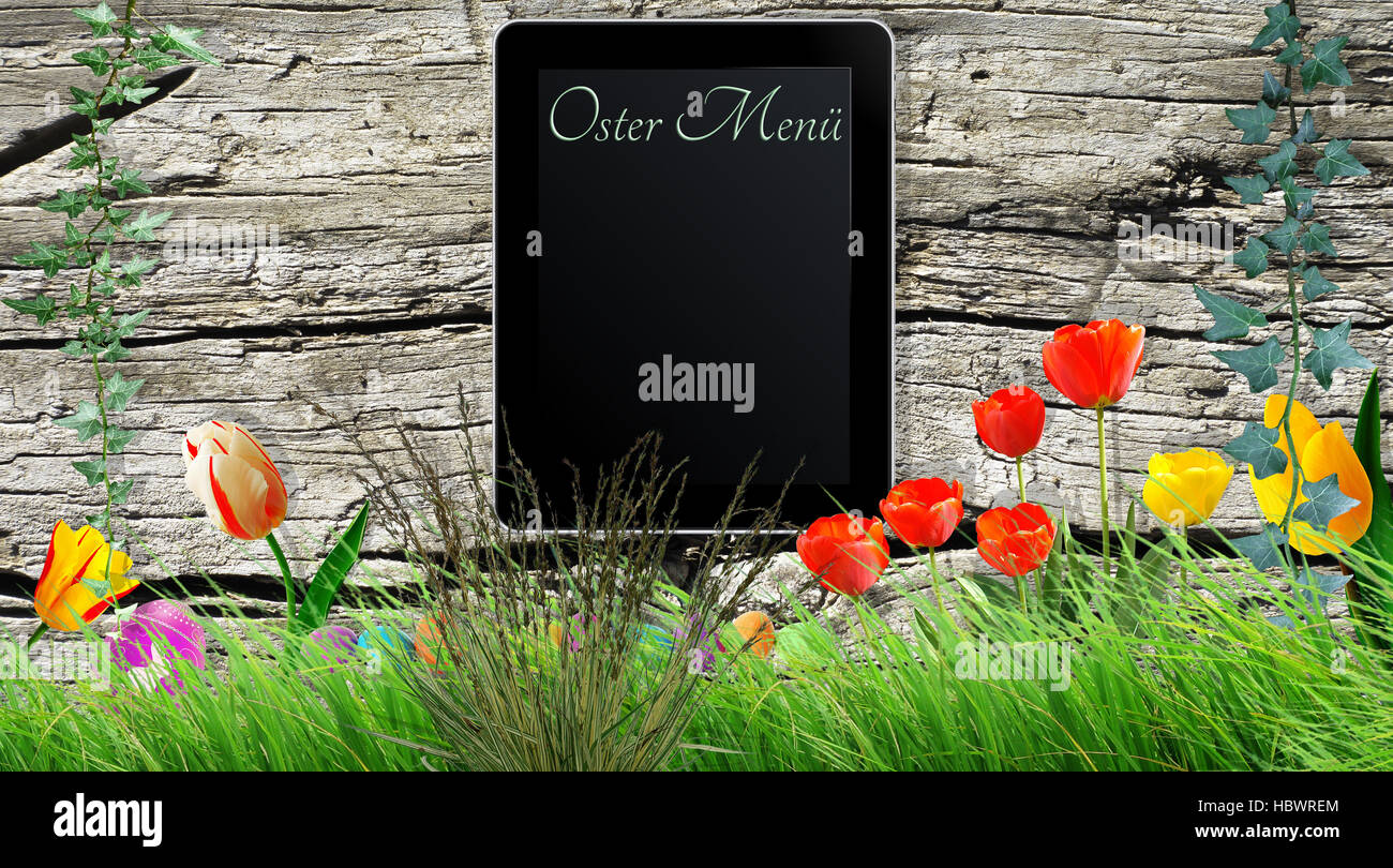 Menu board tablet hi-res stock photography and images - Alamy