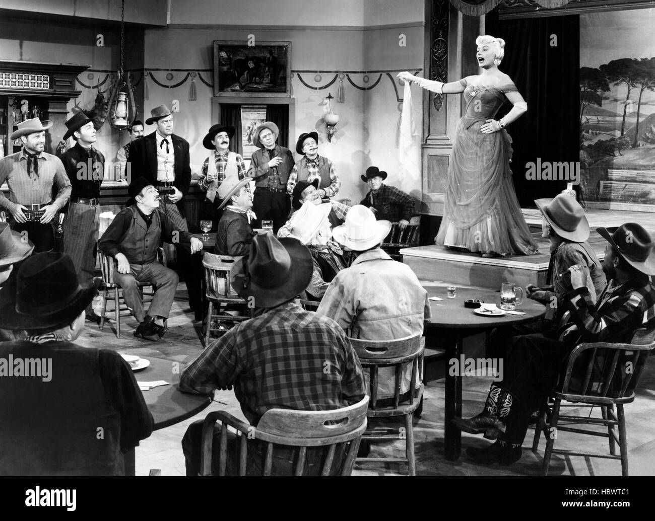 THE GREAT JESSE JAMES RAID, Tom Neal, (far left), Willard Parker ...